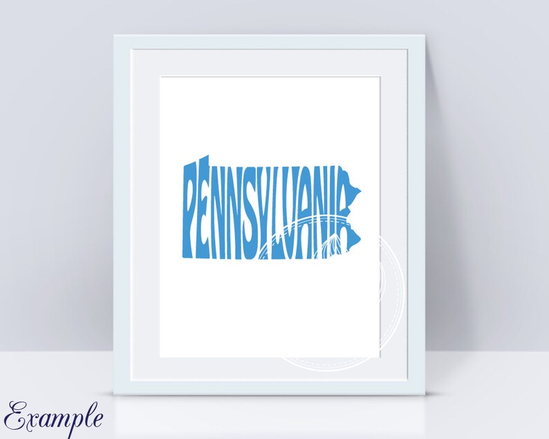 Pennsylvania Word Art Pennsylvania Svg Dxf Eps Png Jpg | Etsy