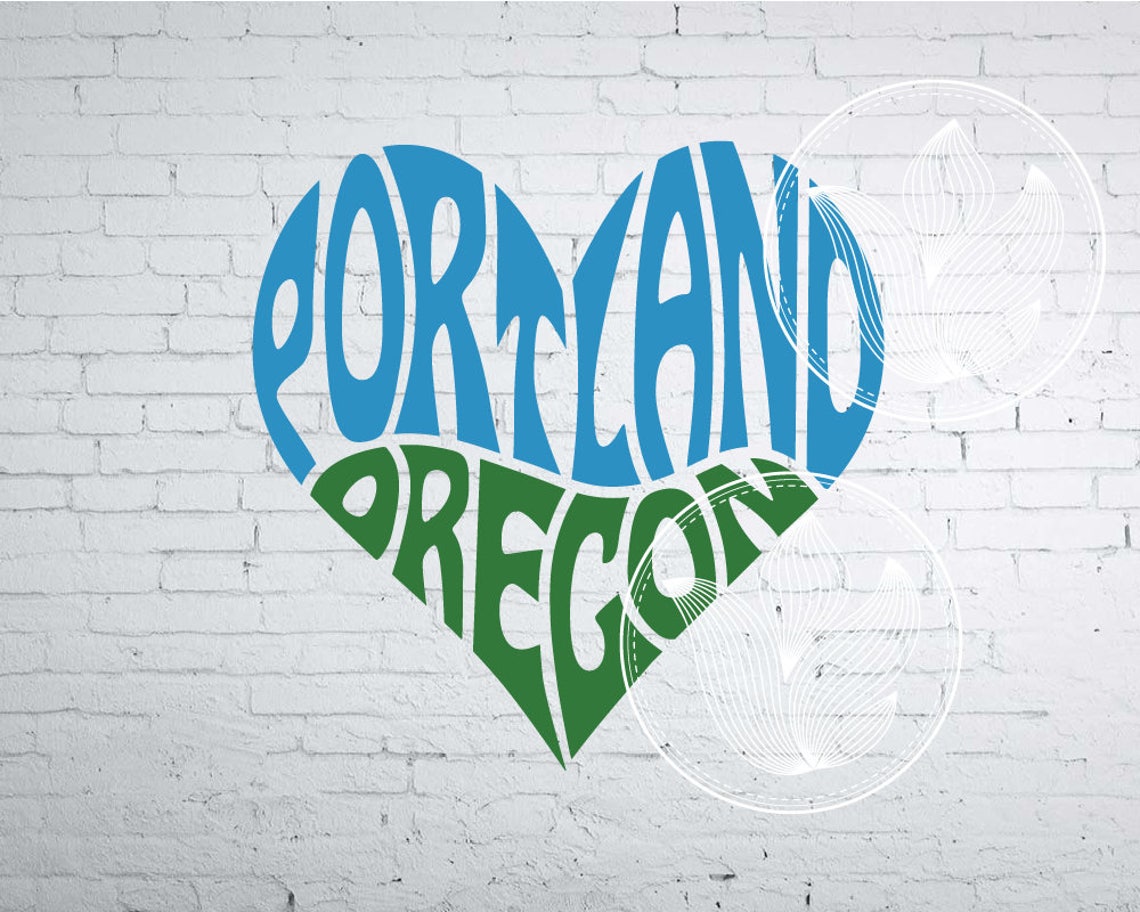 Portland Oregon Word Art Portland Oregon Svg Dxf Eps Png Jpg - Etsy