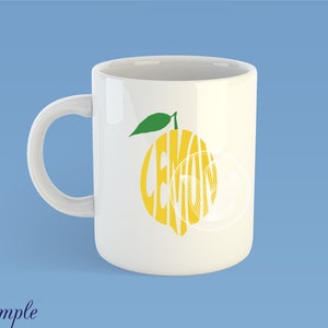 Lemon Word Art, Lemon Jpg, Png, Eps, Svg, Dxf, Child Illustration ...