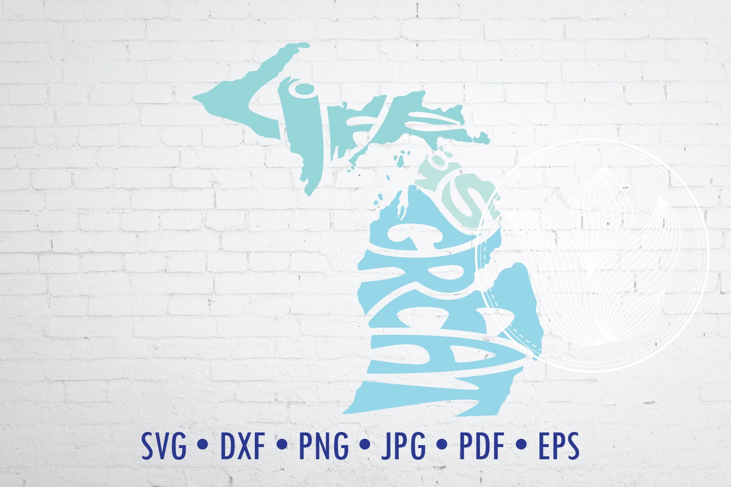 Life is Great Michigan Word Art Svg Dxf Eps Png Jpg Words in | Etsy