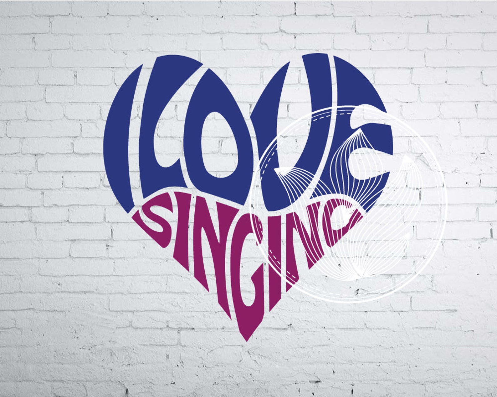 Digital I Love Singing Word Art I Love Singing Jpg Png Eps - Etsy