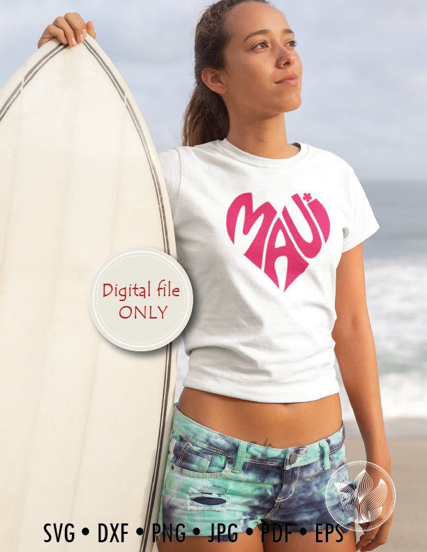 Maui Word Art Maui Svg Dxf Eps Png Jpg Maui Logo Design | Etsy