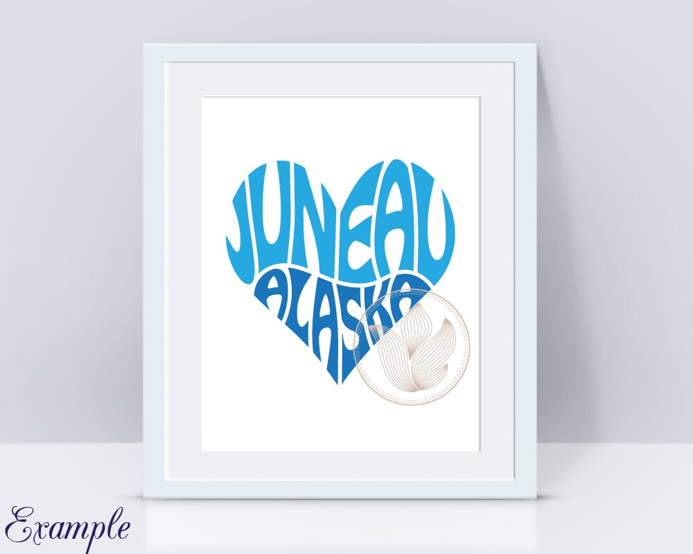 Juneau Alaska Word Art Juneau Alaska Svg Dxf Eps Png Jpg - Etsy