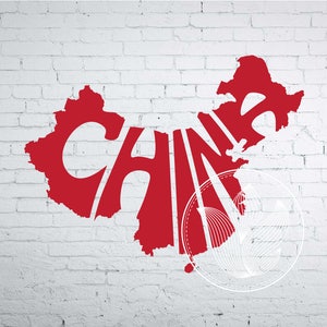 China Word Art in Map Shape Svg Dxf Eps Png Jpg Cut File - Etsy Canada