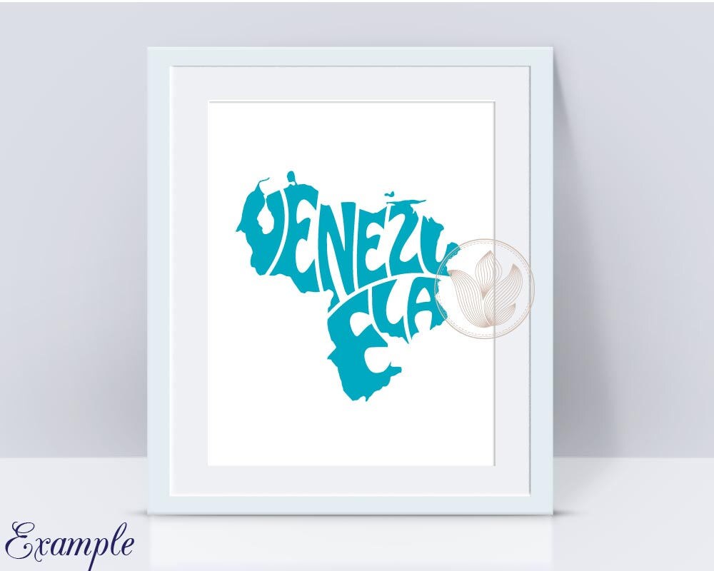 Venezuela Word Art Svg Dxf Eps Png Jpg T-shirt Typography | Etsy