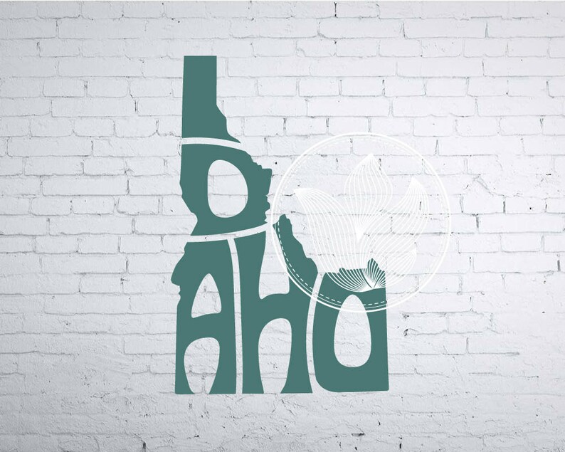 Idaho Word Art Svg Dxf Eps Png T Shirt Typography Etsy