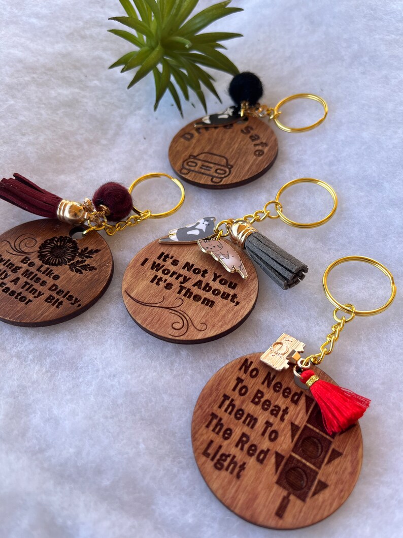 2” Round Drive Safe Keychain Themed Set - Etsy