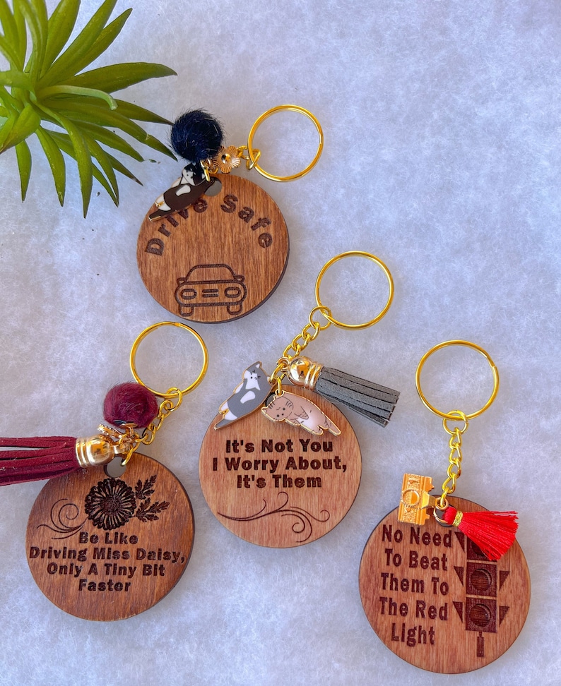 2” Round Drive Safe Keychain Themed Set - Etsy