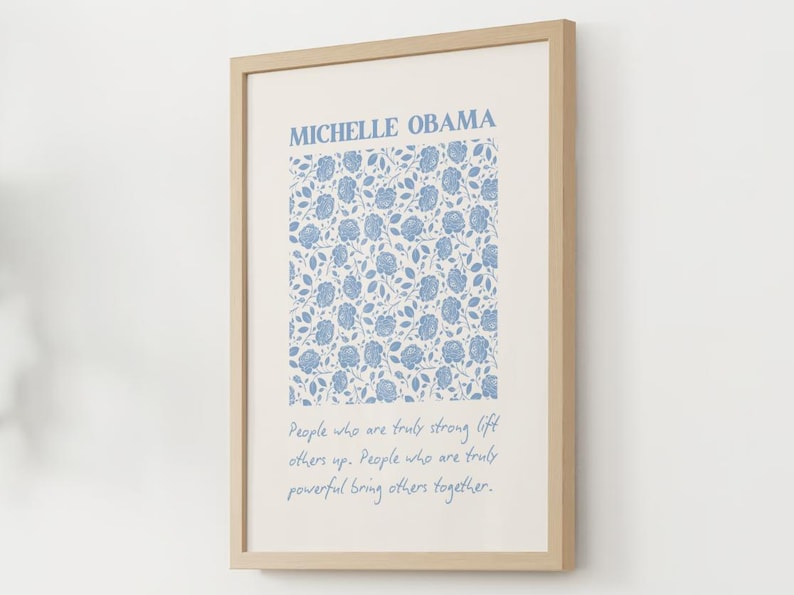 Michelle Obama Inspirational Quote Wall Art | Digital Download | Home ...