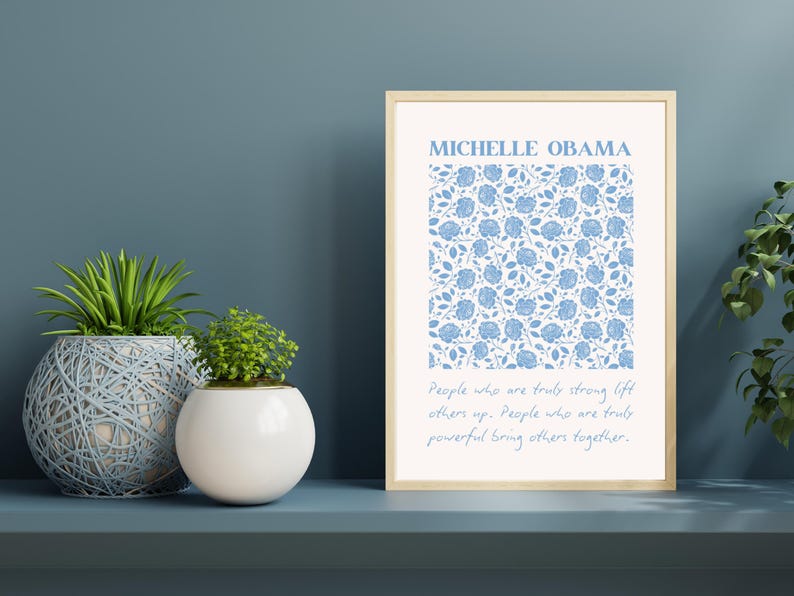 Michelle Obama Inspirational Quote Wall Art | Digital Download | Home ...