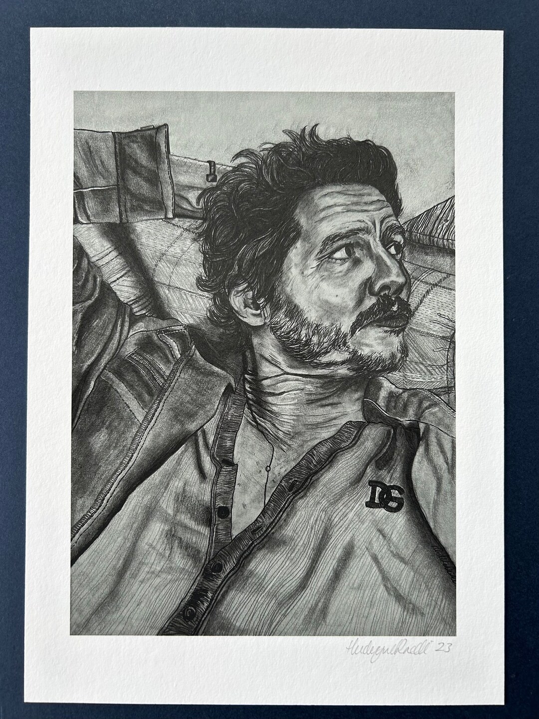 Pedro Pascal Relaxing Fine Art Print - Etsy