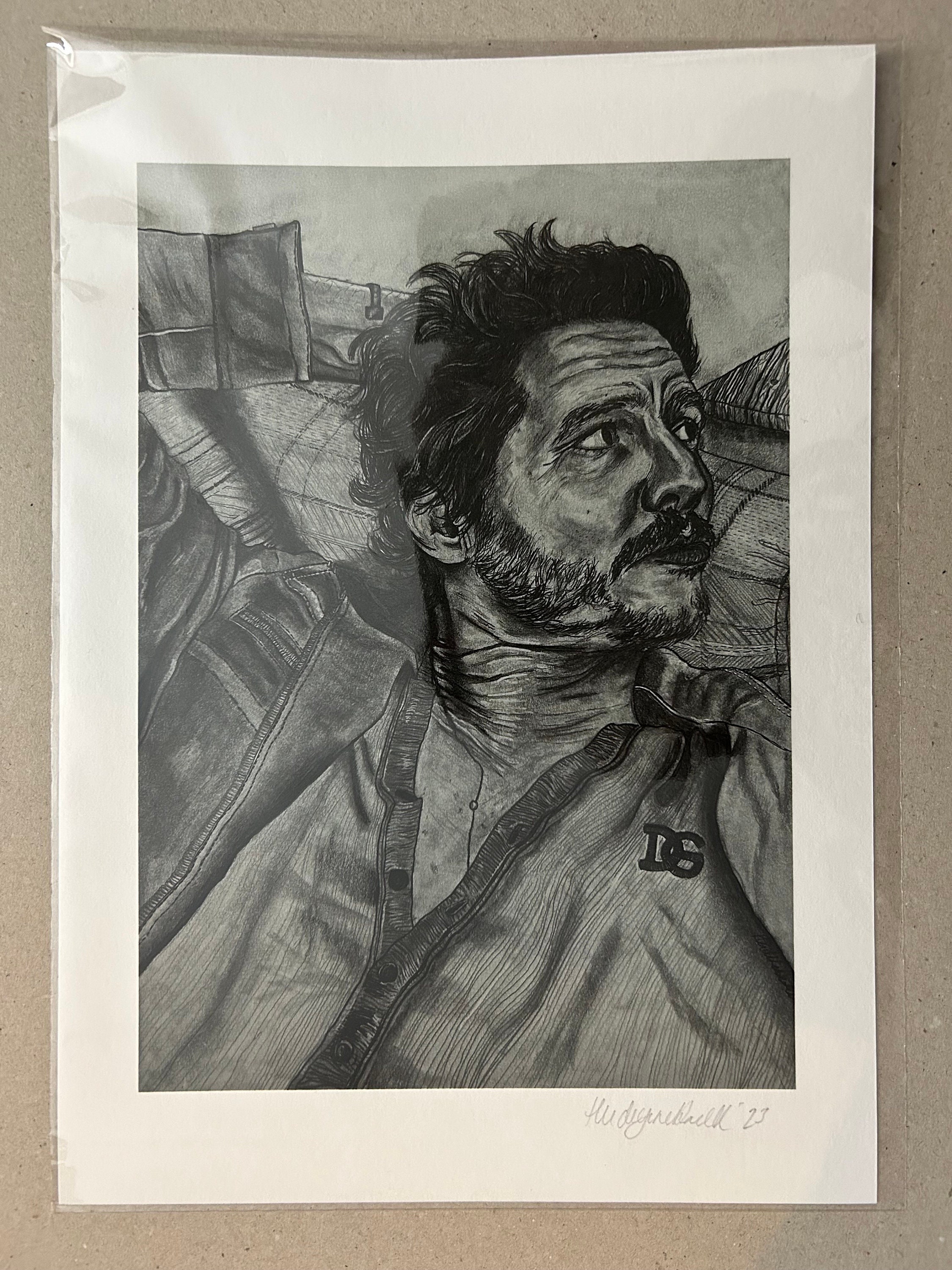 Pedro Pascal Relaxing Fine Art Print - Etsy
