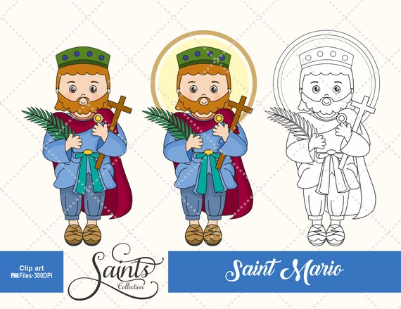Saint Mario Catholic Saint Communion Saint Clipart | Etsy