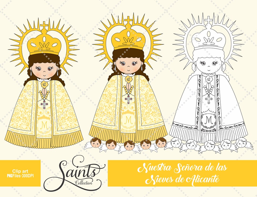 Our Lady of the Snows, Catholic Saint, Saint Clipart, Holly Virgen ...