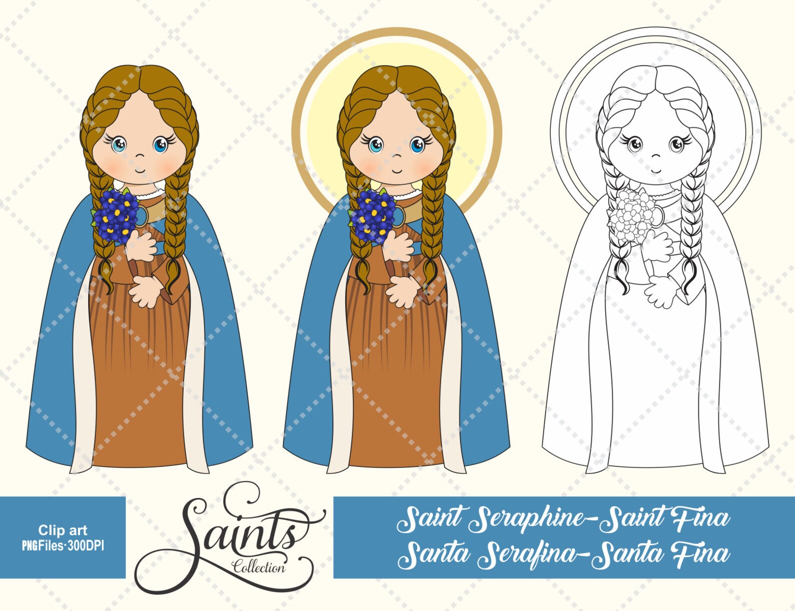 Saint Seraphina Santa Fina Catholic Saint Religious Saint | Etsy