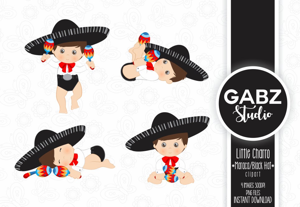 Pequeño Charro, Sombrero Negro, Folclore Mexicano, Clipart, Azteca ...