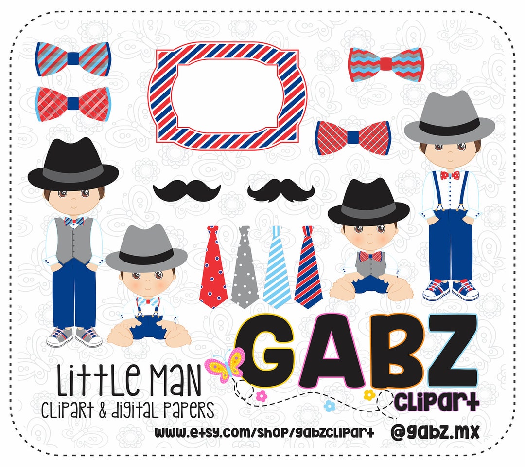 Little Man, Digital Papers, Clip Art, Party Boys, Birthday, Frames ...