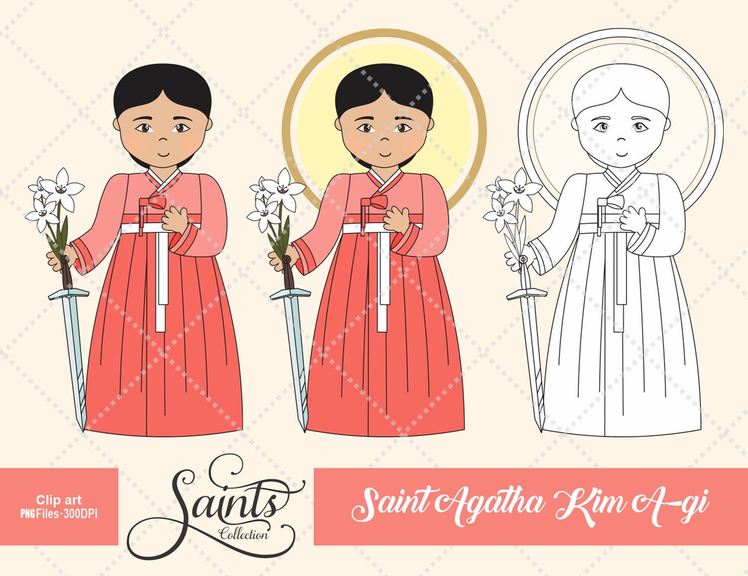 Saint Agatha Kim A-gi, Catholic Saint, Religious, Saint Clipart ...