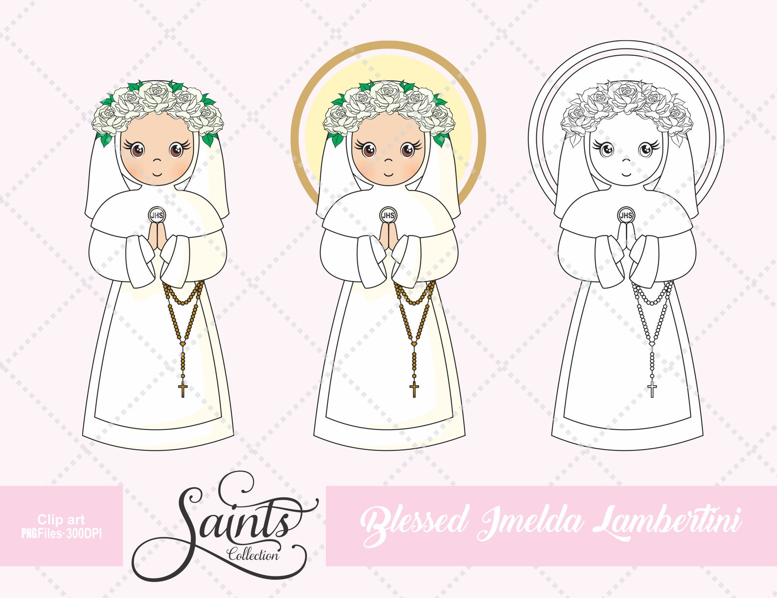Beata Imelda Lambertini Santa Católica San Cliparte - Etsy España