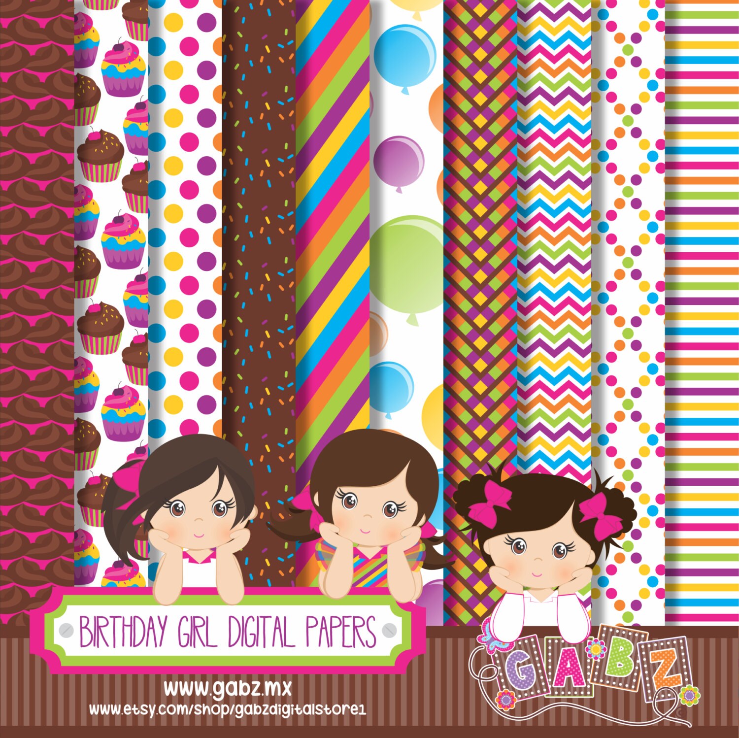 Birthday Gabz Fashion First Birthday Balloons Clipart Party Girls Baby ...