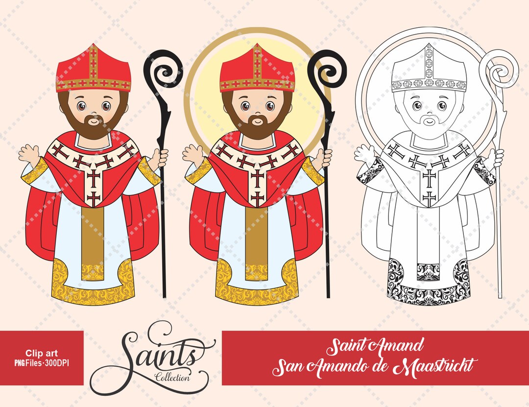 Saint Amand San Amando De Maastrichta Catholic Saint - Etsy