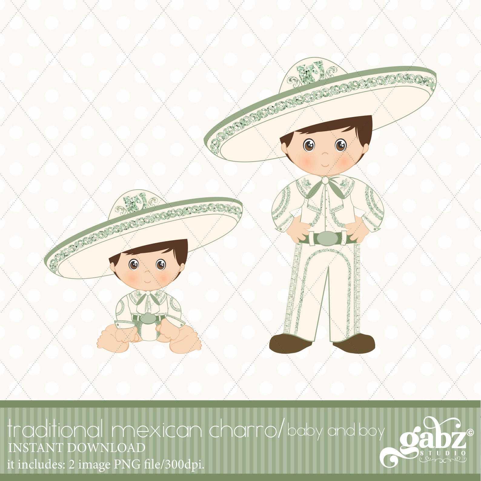 Charro Baby Boy Sage Green and Beige Mexican Folklore - Etsy México