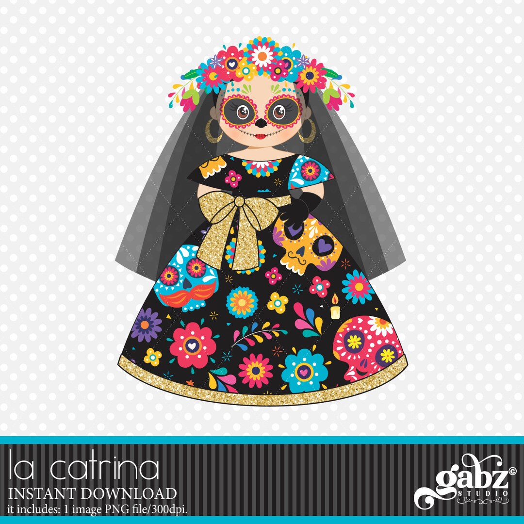 La Catrina, Dia De Muertos, Tradition of Mexico, Clipart, Birthday ...