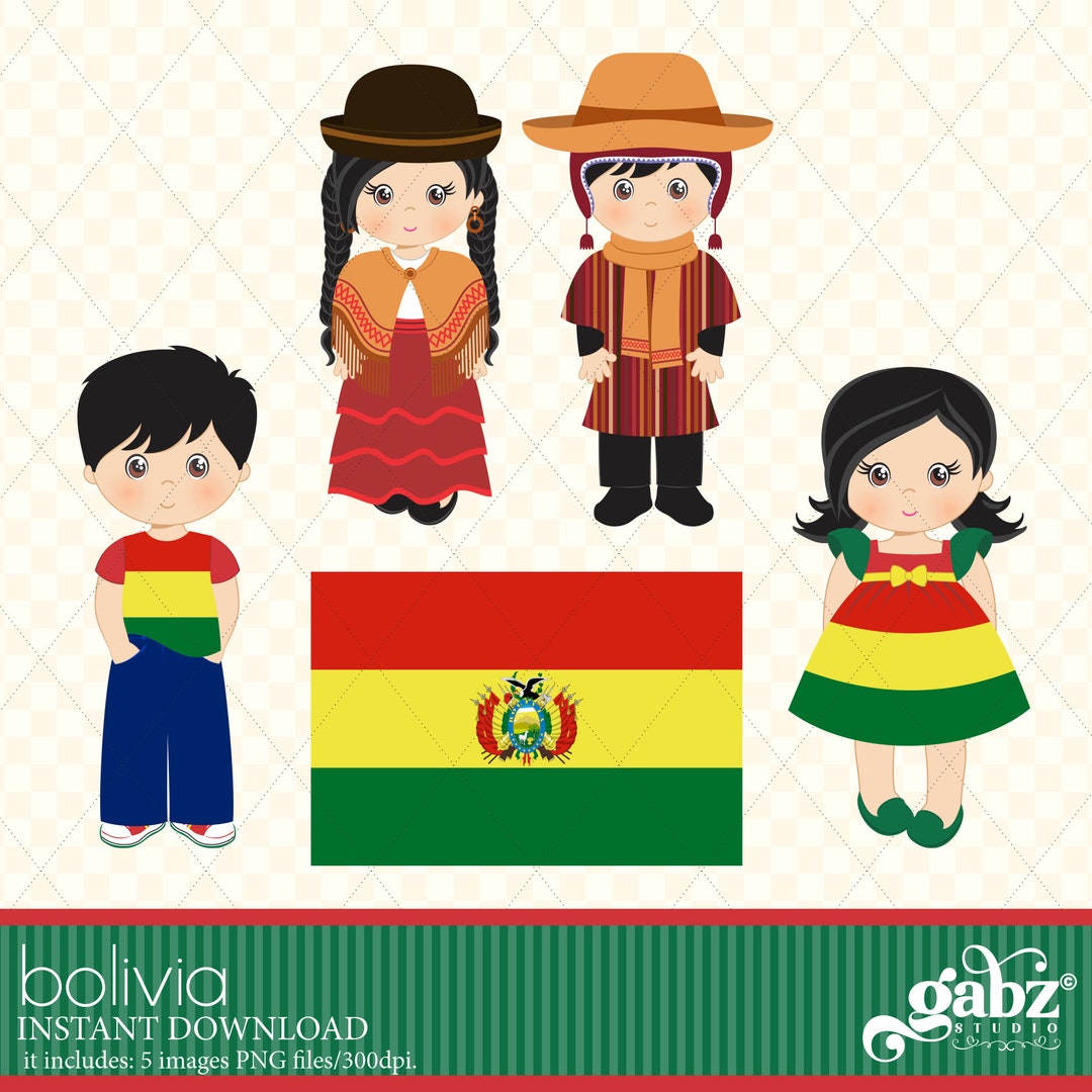 Bolivia Traditional, Bolivian Traditional Costume, Clipart, Boy, Girl ...