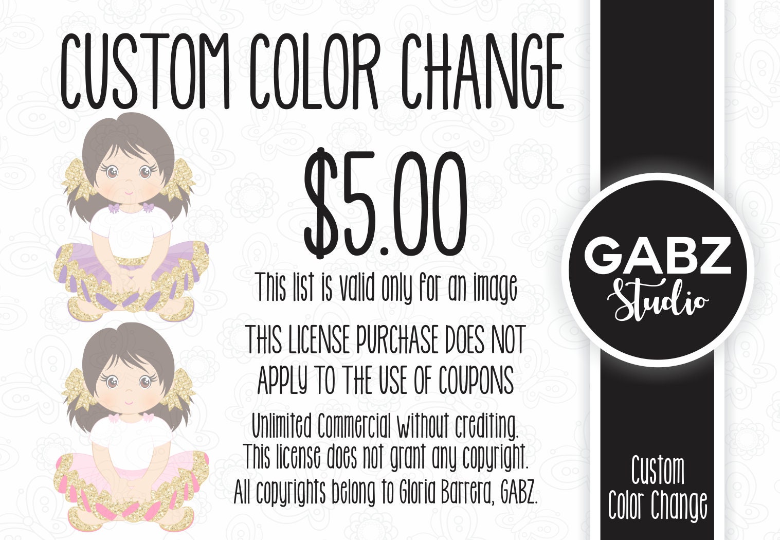 Custom Color Change for Single Graphic. Non-exclusive Pre-made | Etsy