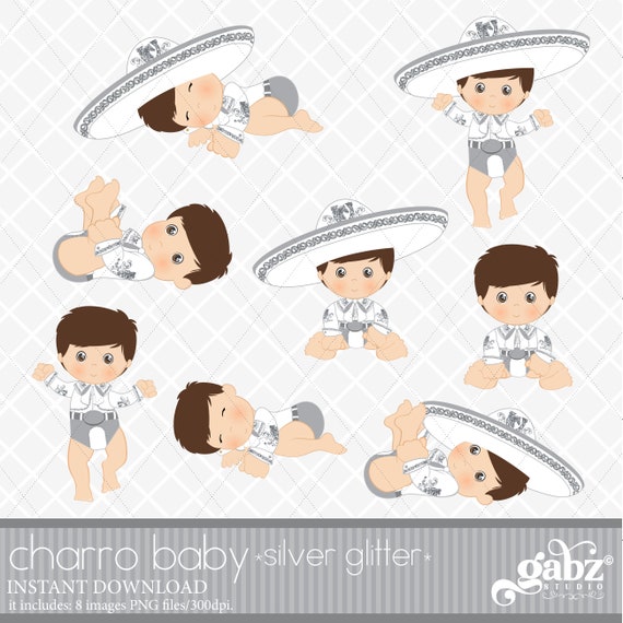 Bebé Charro Bautismo Clipart Mexicano Fiesta Viva México - Etsy México