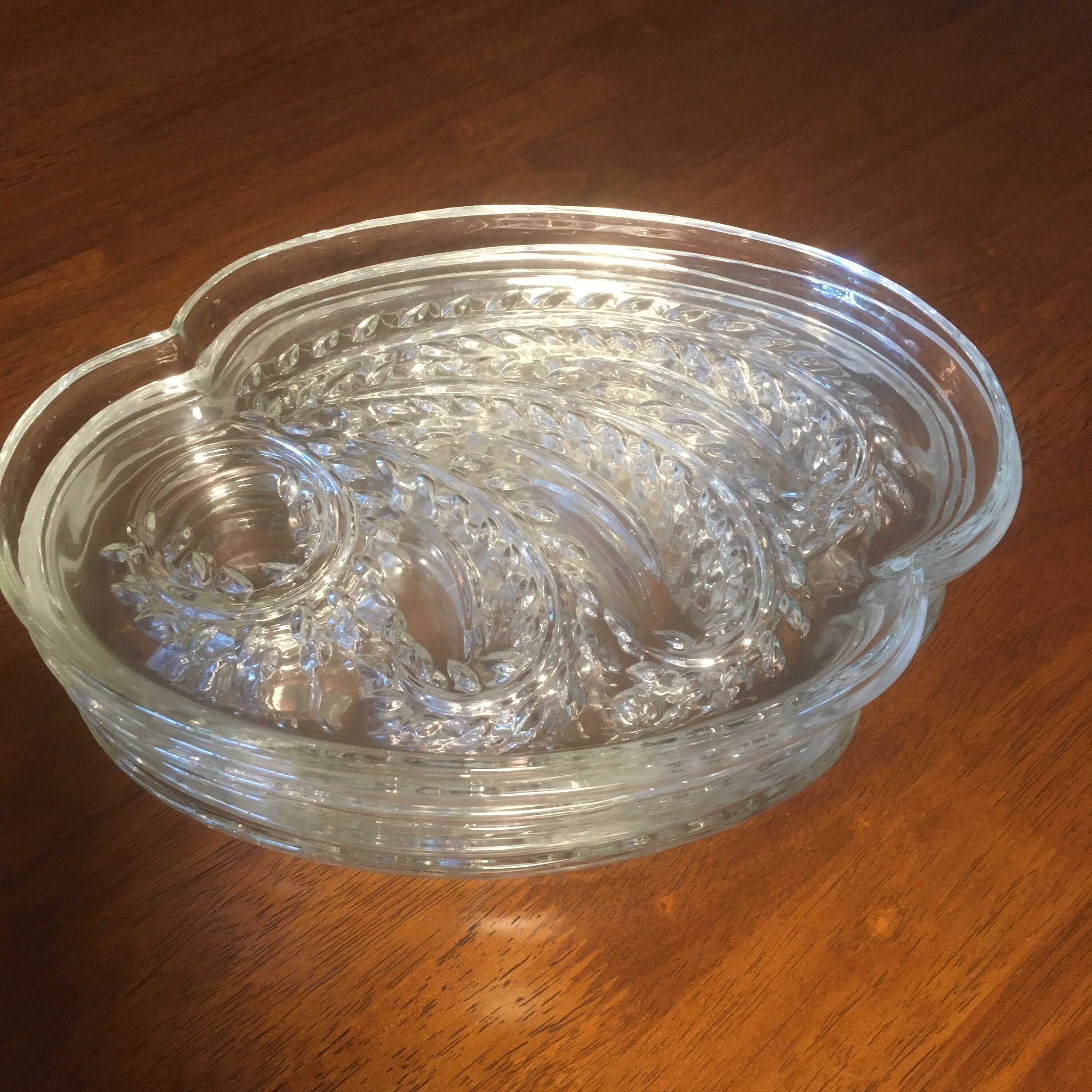 Vintage Oval Glass Serving Dishes. Unique. In Excellent - Etsy.de