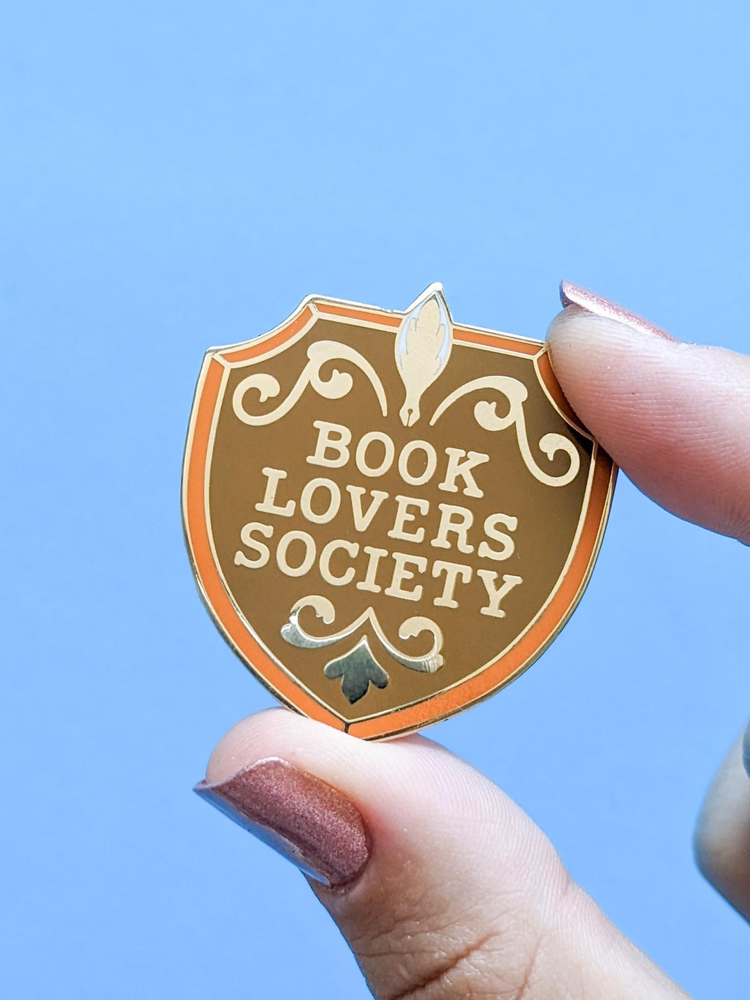 Book Lovers Society Enamel Pin: Literary Gift - Etsy