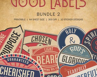 10 Faith-inspired Printable Stickers | Good Labels Vintage Christian ...