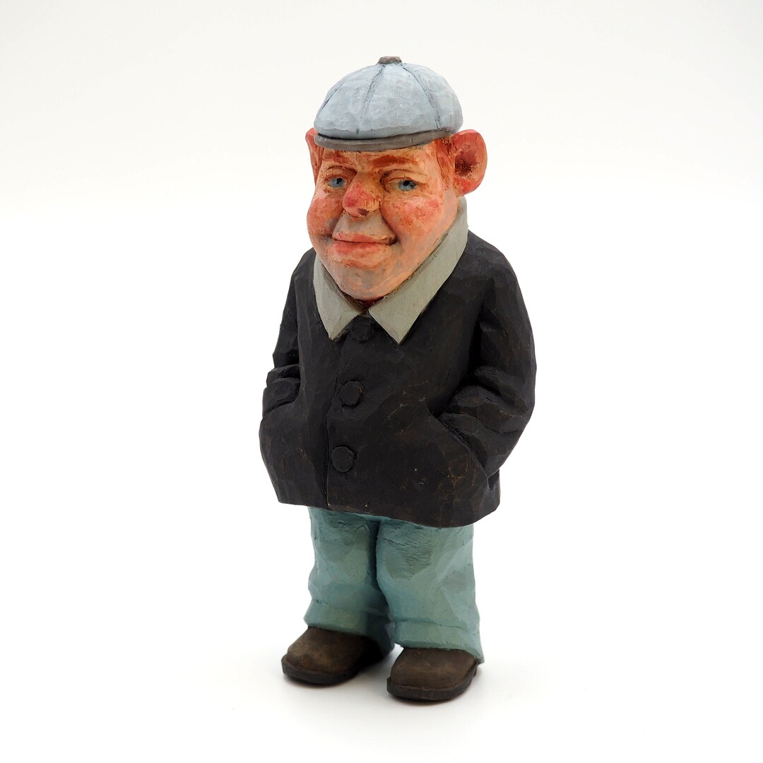 Wooden Character Hand-carved Wooden Character Figure M22 Wooden Figure ...