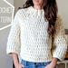 Chunky Cropped Raglan Sweater Pattern, Beginner Friendly Crochet ...