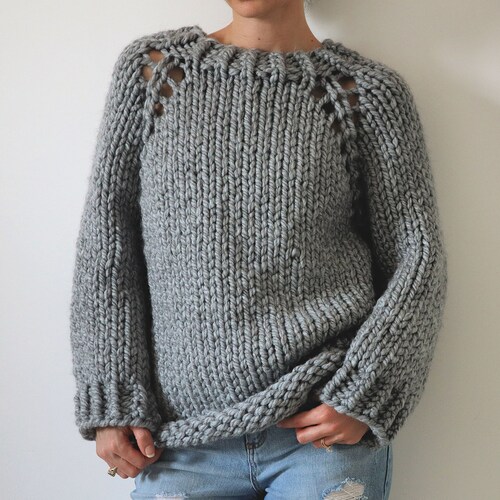 Chunky Knitting Pattern Bump & Knit Jumper | Etsy