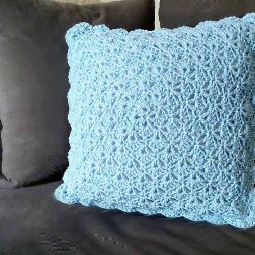 Shabby Chic Shells Crochet Pillow Pattern Cushion Cover - Etsy