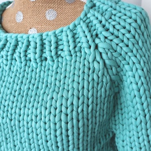 The Big Bottom-up Sweater, Beginner Knitting Pattern for A Super Chunky ...