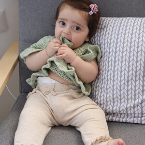 Ruffles and Puffles Crochet Girls Top Pattern, Crocheted Shirt Pattern ...