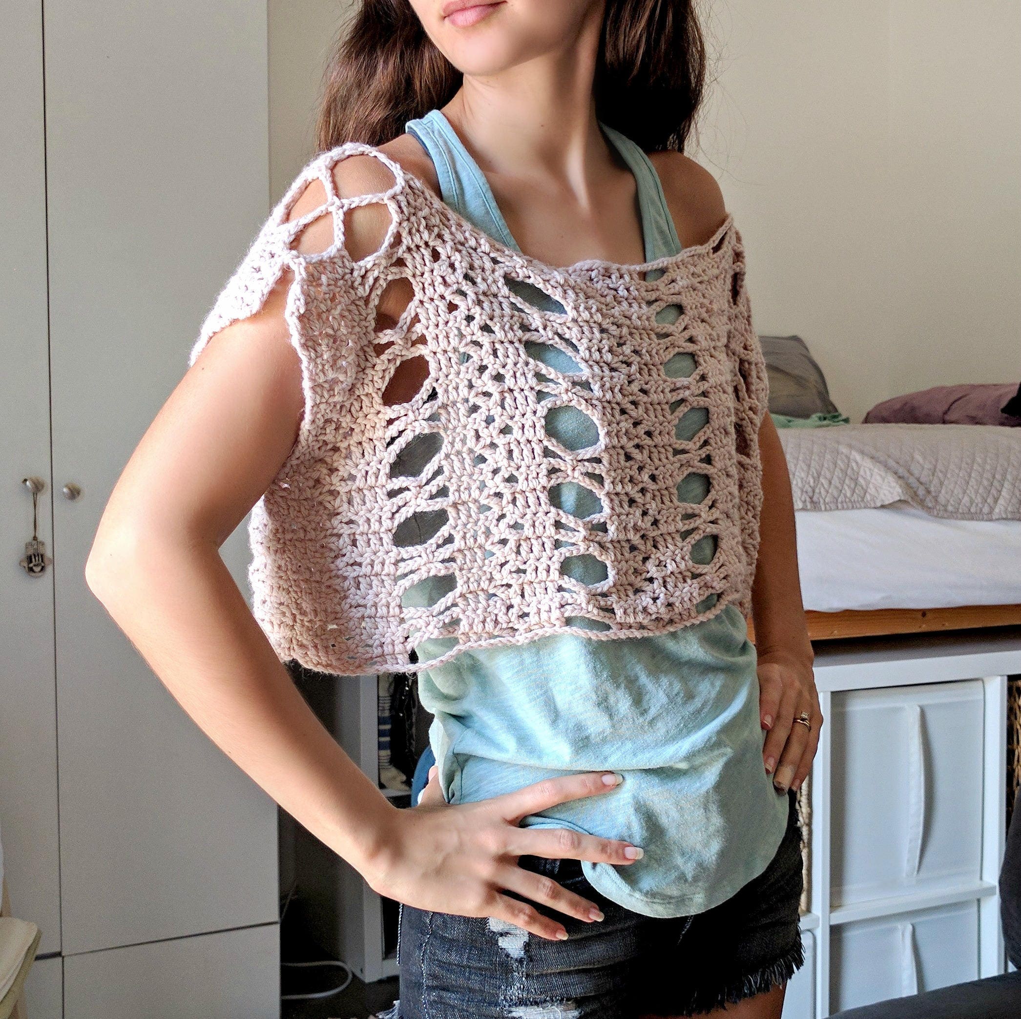 Lace Crochet Boxy Top Pattern Instructions for Women's - Etsy