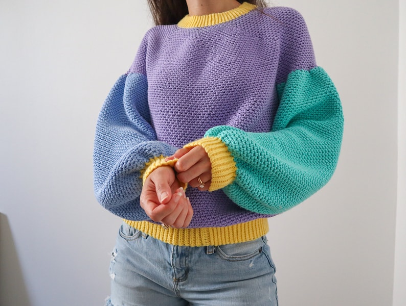 The Better Sweater DK Weight Crochet Pattern: Balloon Sleeve Jumper for ...