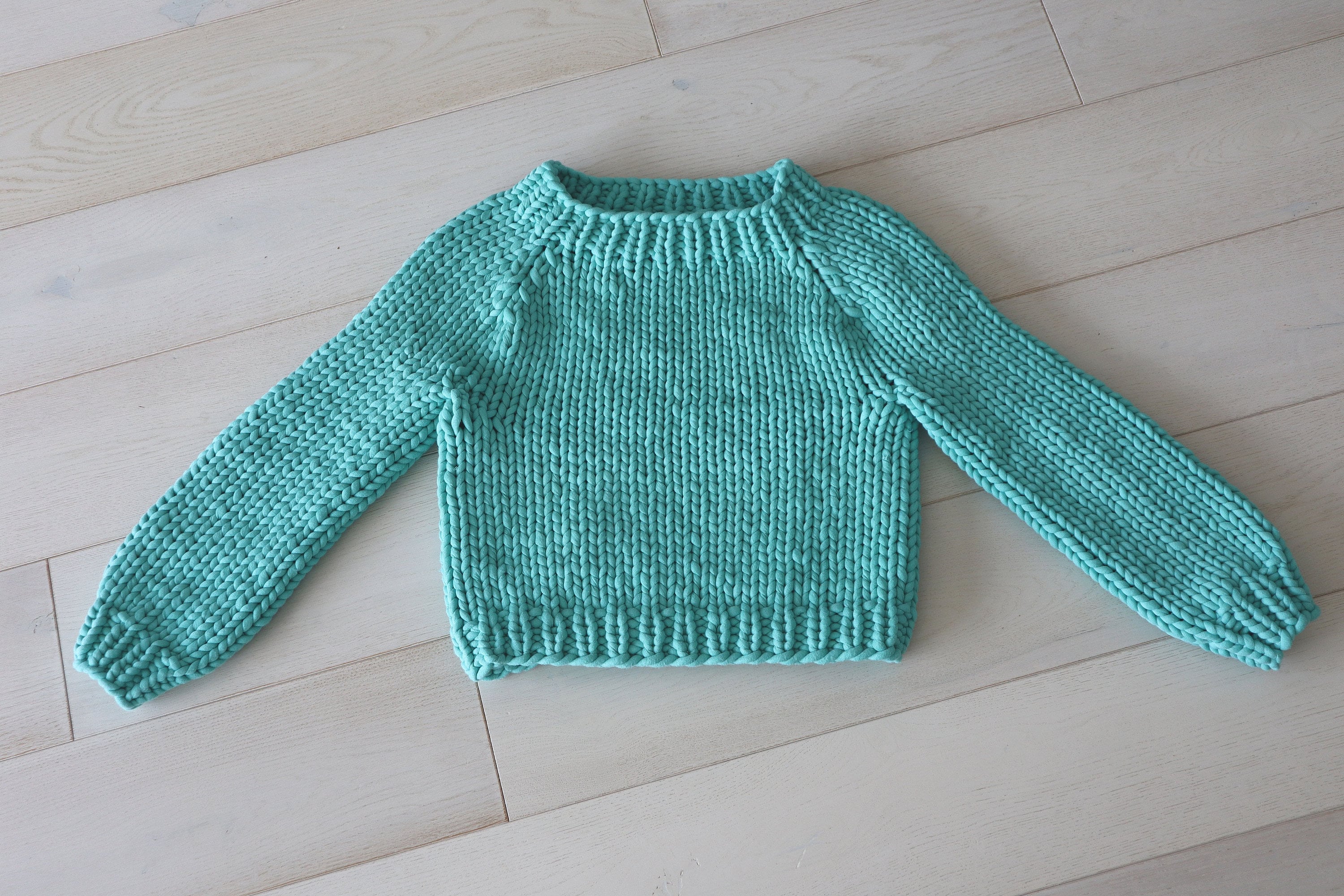 The Big Bottom-Up Sweater Beginner Knitting Pattern For A | Etsy