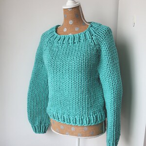 The Big Bottom-up Sweater, Beginner Knitting Pattern for A Super Chunky ...