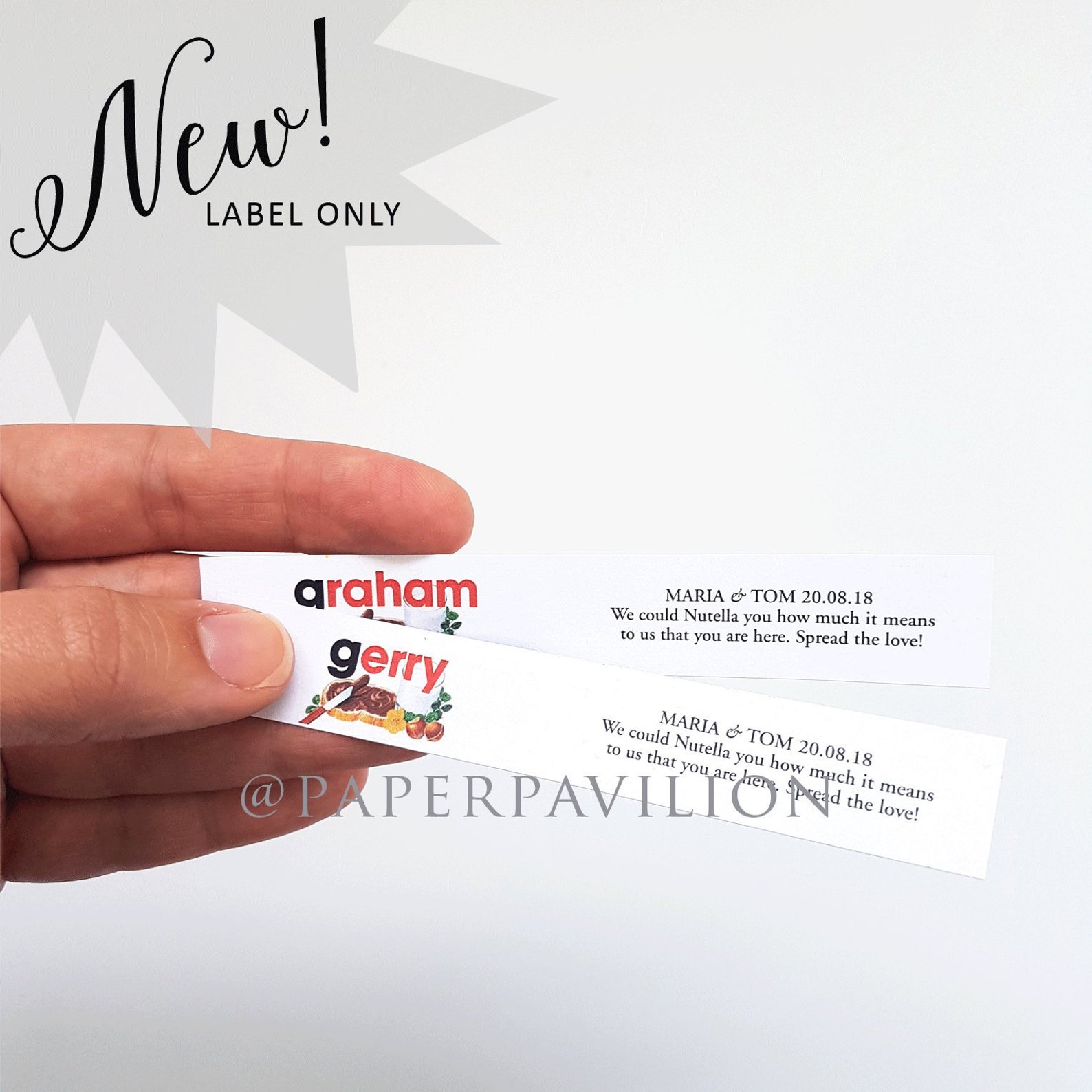 PERSONALISED MINI NUTELLA Jar Label Mini Nutella Favor - Etsy Australia