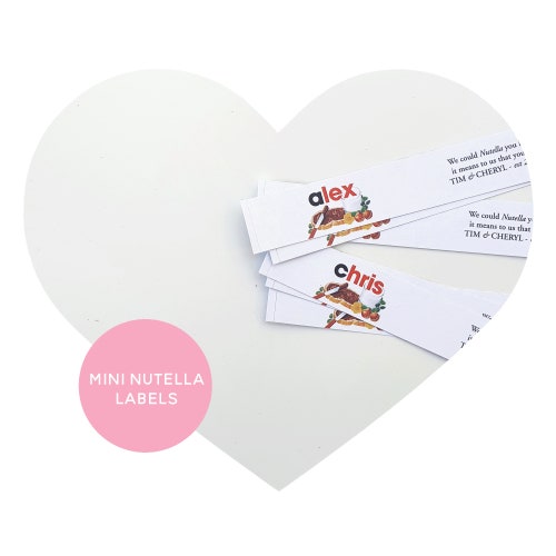 Personalised Mini Nutella Jar Label Digital File - Etsy
