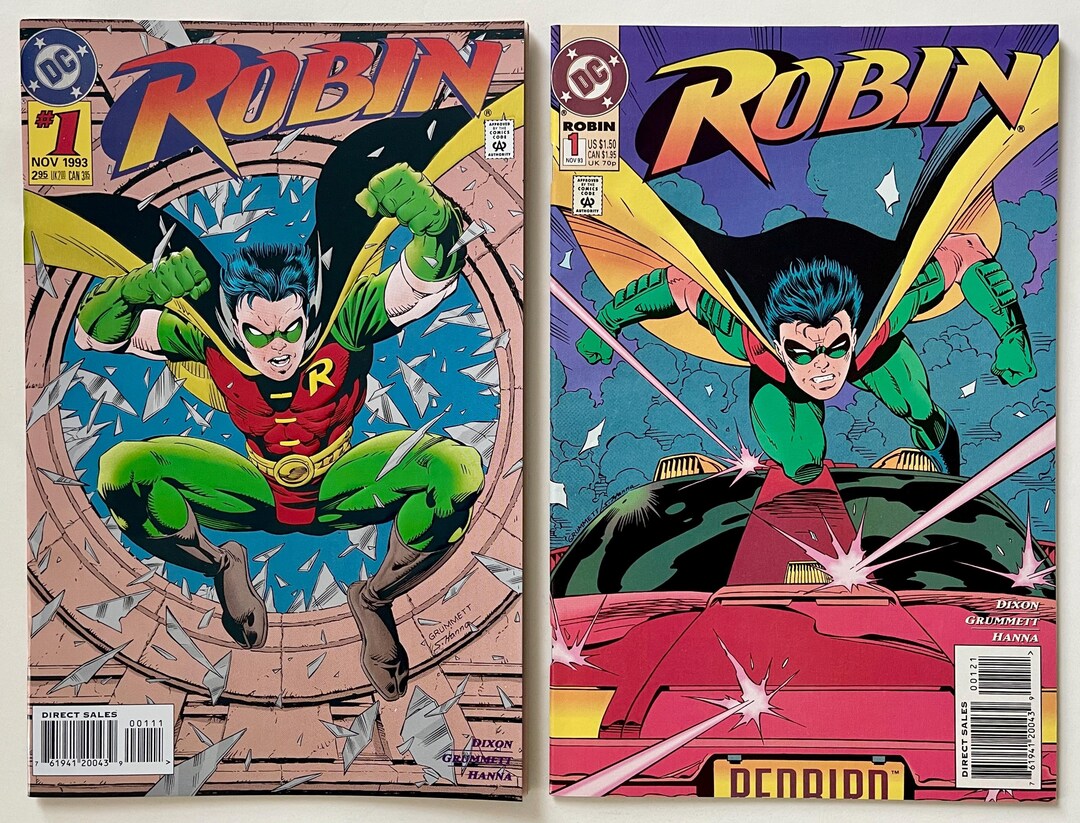 Robin 1 Regular and Collector's Edition Embossed Foil Cover Lot of 2 ...