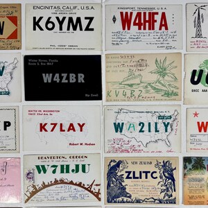 QSL Ham Radio Cards USA + International Postcards 1940s to 90s Vintage Lot of 55 - Etsy