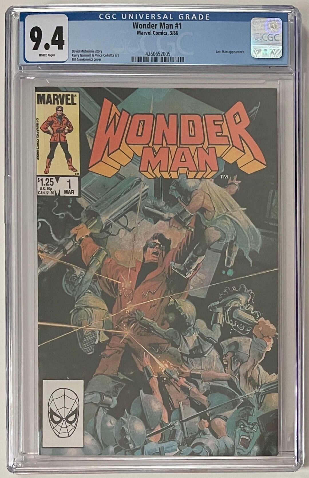 Wonder Man 1 CGC 9.4 WP - 1st Solo Title / Ant-man Appearance - Marvel ...