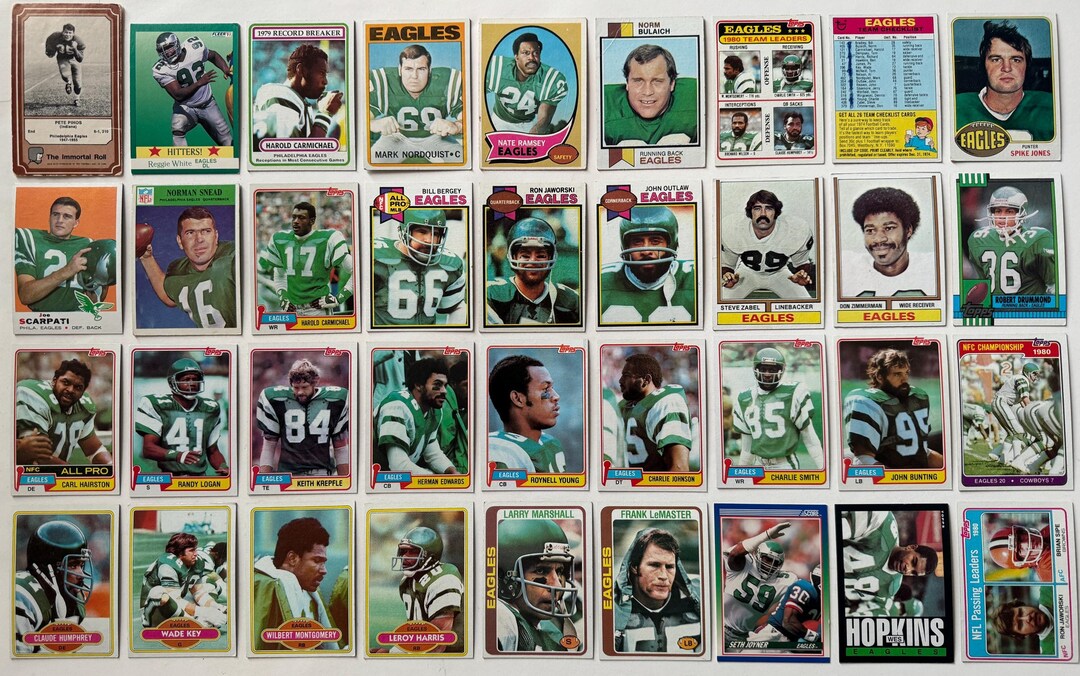 Philadelphia Eagles 1960s 70s 80s Topps Philadelphia Gum Football Card ...