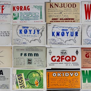 QSL Ham Radio Cards USA + International Postcards 1940s to 90s Vintage ...